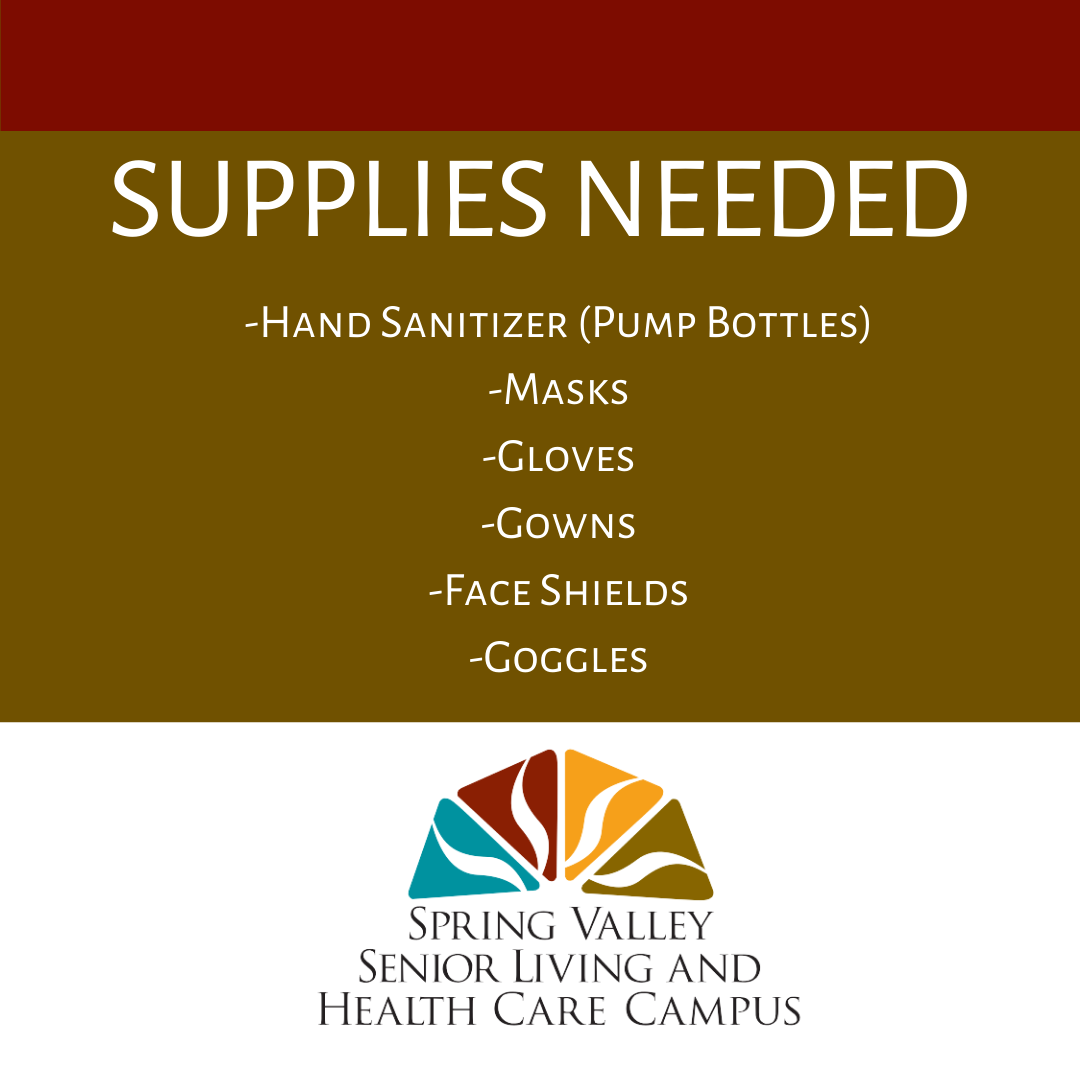 Supplies Needed - Spring Valley Health & Rehabilitation Center