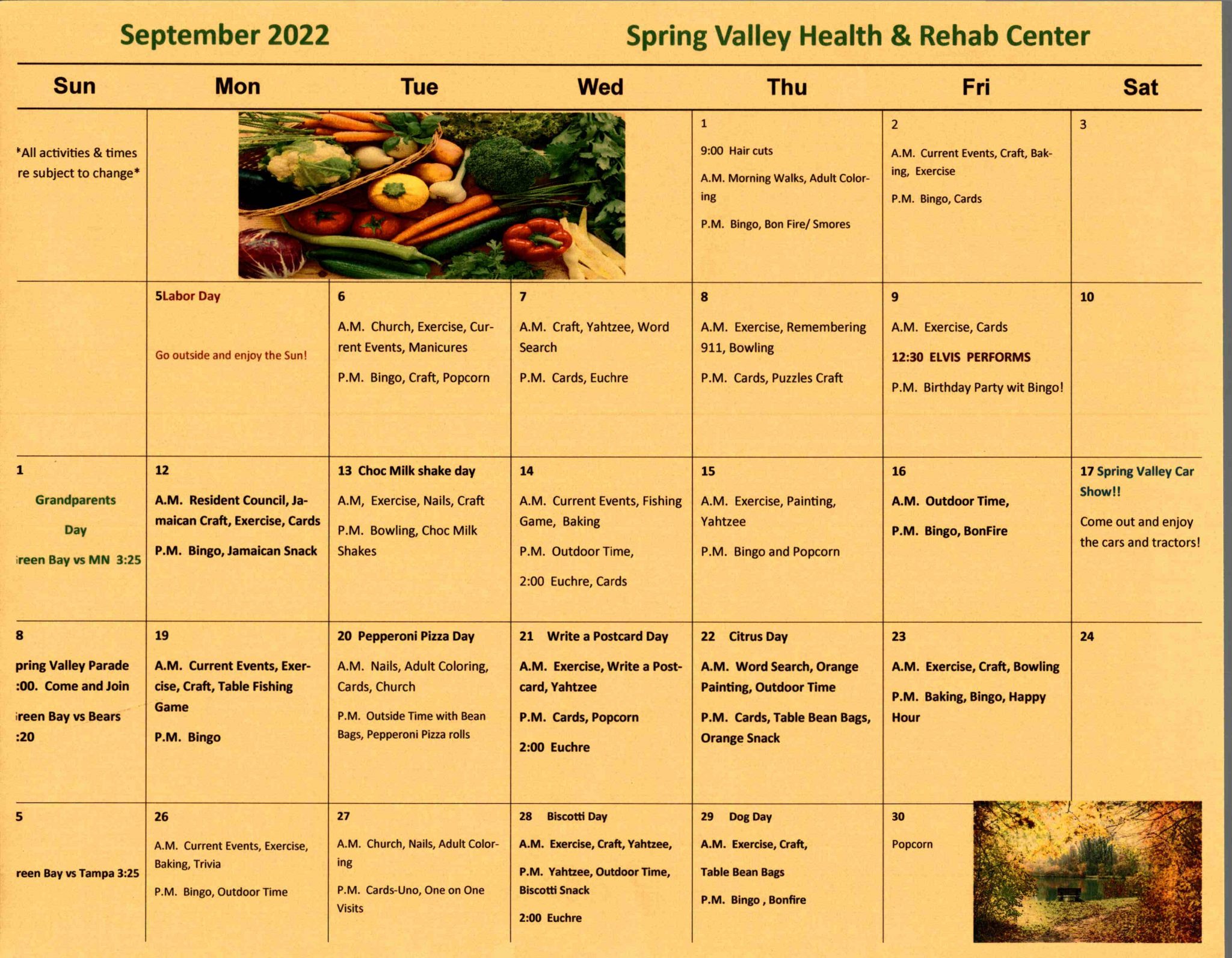 September 2022 Activity Calendar - Spring Valley Senior Living and ...